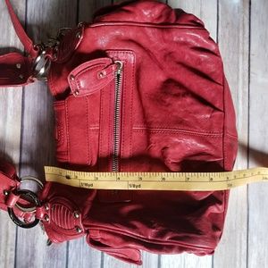 Junior Drake | Bags | Junior Drake Red Leather Satchel | Poshmark